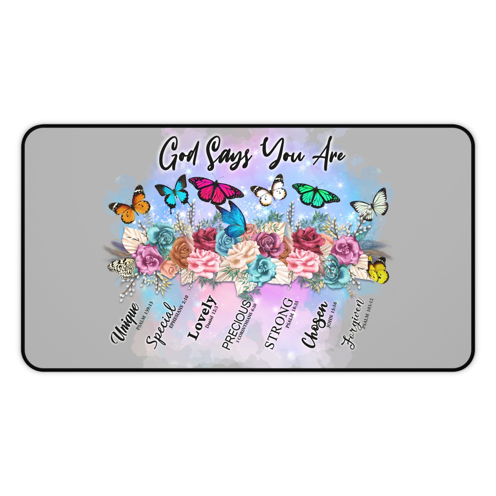Christian Desk Mat, God Says You Are Desk Mat, Bible Verse Desk Mat ...
