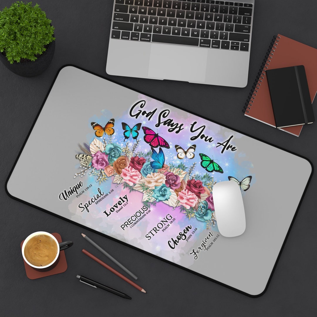 Christian Desk Mat, God Says You Are Desk Mat, Bible Verse Desk Mat ...