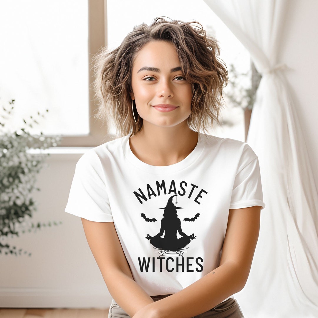 Namaste Shirt, Namaste Witches Tshirt, Halloween Shirt, Yoga Shirt ...