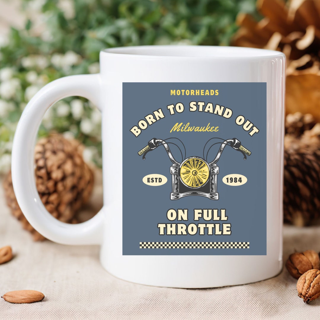 Custom Motorcycle Coffee Mug, Custom Year and City Coffee Cup for ...