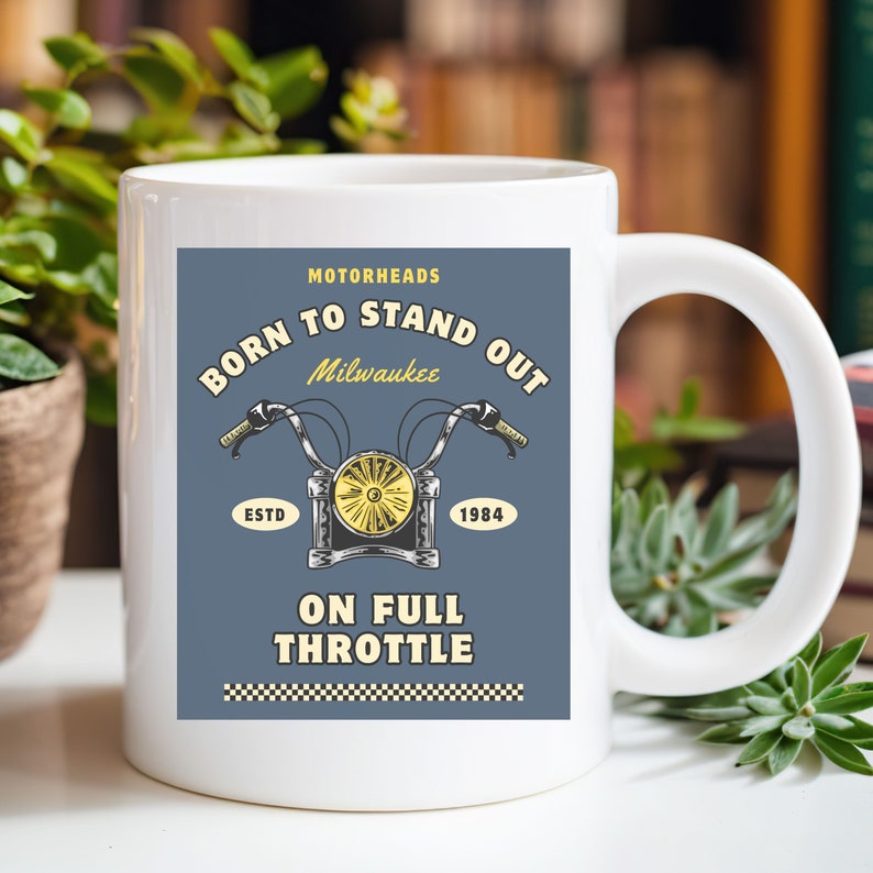 Custom Motorcycle Coffee Mug, Custom Year and City Coffee Cup for ...