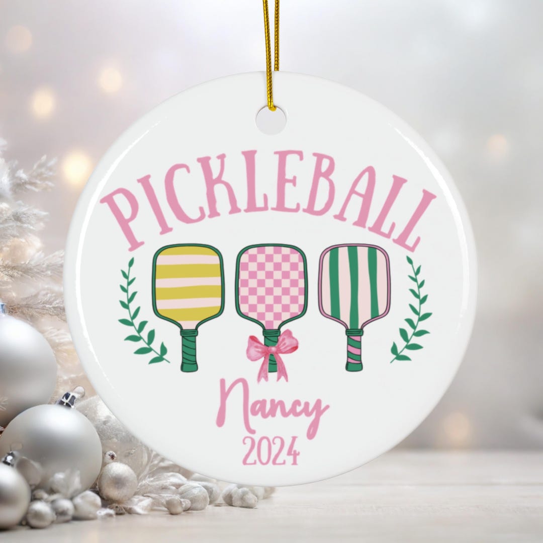 Pickleball Ornament Personalized Pickleball Personalized Gifts Coquette ...