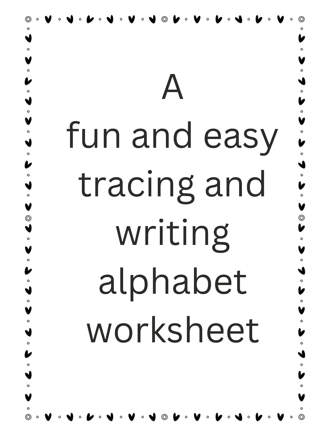 Fun, Tracing, and Writing Alphabet Worksheets, for Ages 4-6. - Etsy