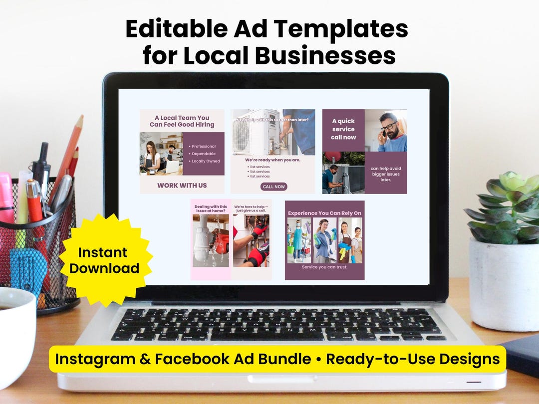 Editable Ad Creatives for Service Businesses - Etsy