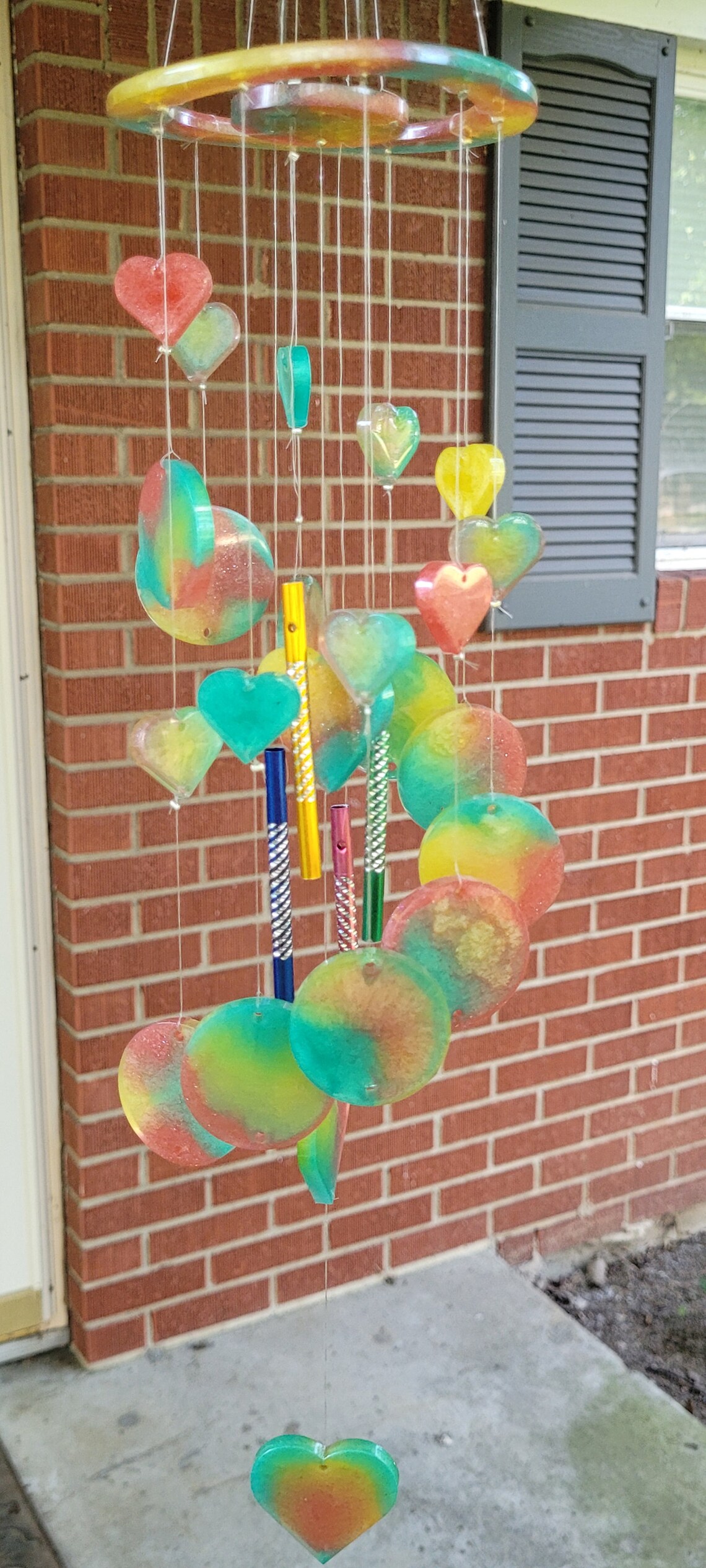 Candy Heart Spiral Wind Chime - Etsy