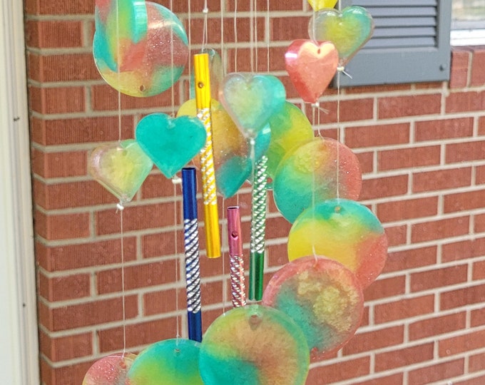 Candy Heart Spiral Wind Chime - Etsy
