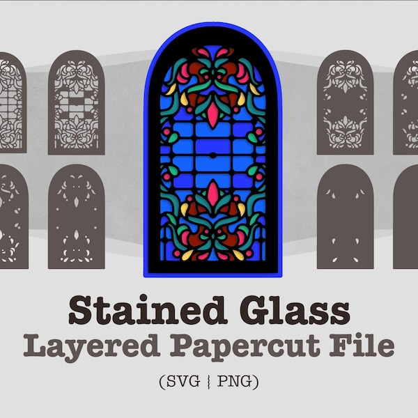 Stained Glass Blueberry Papercut Layered Papercut Svg Stained Glass ...