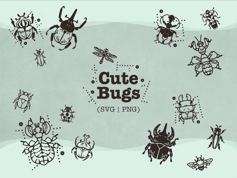 Cute Bugs Bundle Svg Bundle || Bug Svg || Cute Svg || Honeybee Svg ...