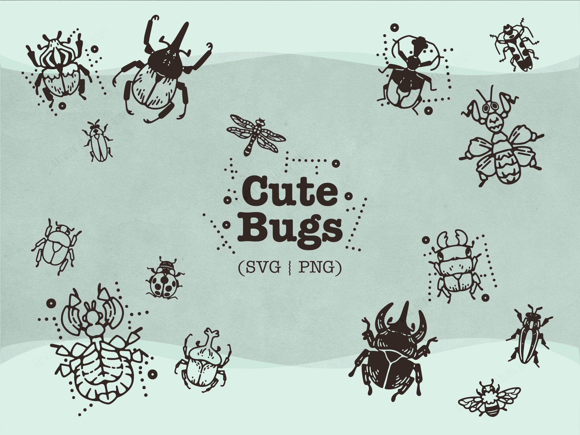 Cute Bugs Bundle Svg Bundle || Bug Svg || Cute Svg || Honeybee Svg ...