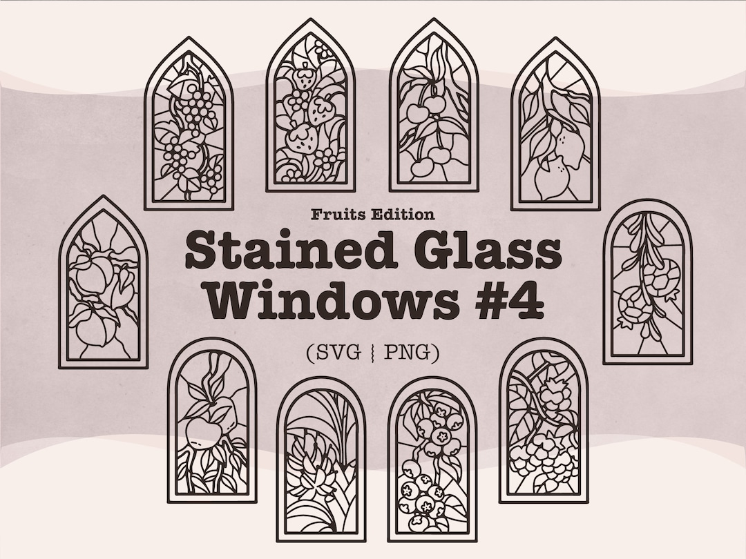 Stained Glass Svg Bundle 4 || Glass Svg || Stained Glass Svg || Window ...