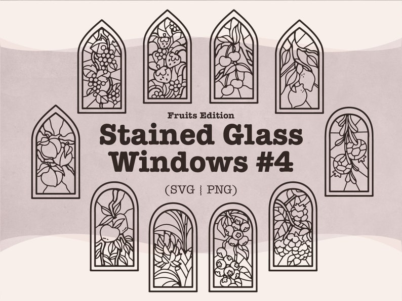 Stained Glass Svg Bundle 4 || Glass Svg || Stained Glass Svg || Window ...