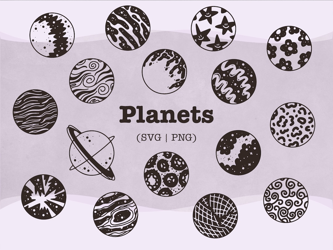 Planets Svg Bundle || Plant Svg || Space Svg || Cute Svg - Etsy