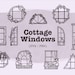 Cottage Style Windows Svg Bundle || Glass Svg || Cottage Svg || Window ...