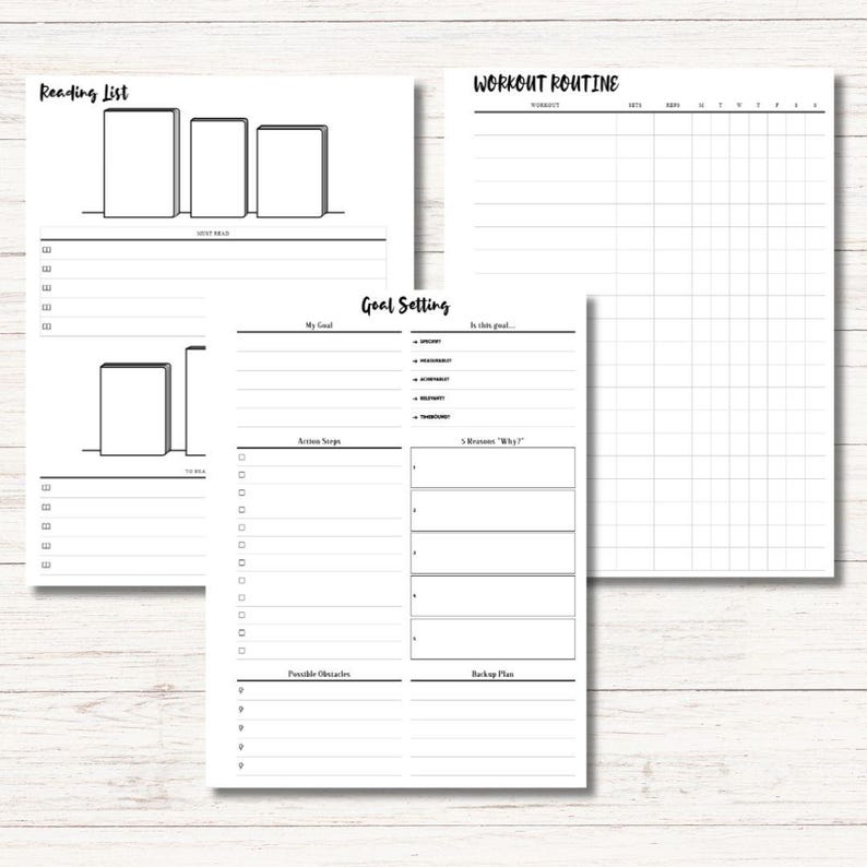 Printable Habit Trackers, Bullet Template, Mood Tracker, Digital ...