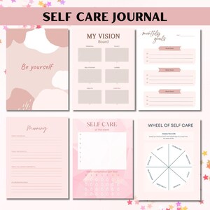 Self Care Planner, Mindfulness Journal, Wellness Journal, Mood Log ...