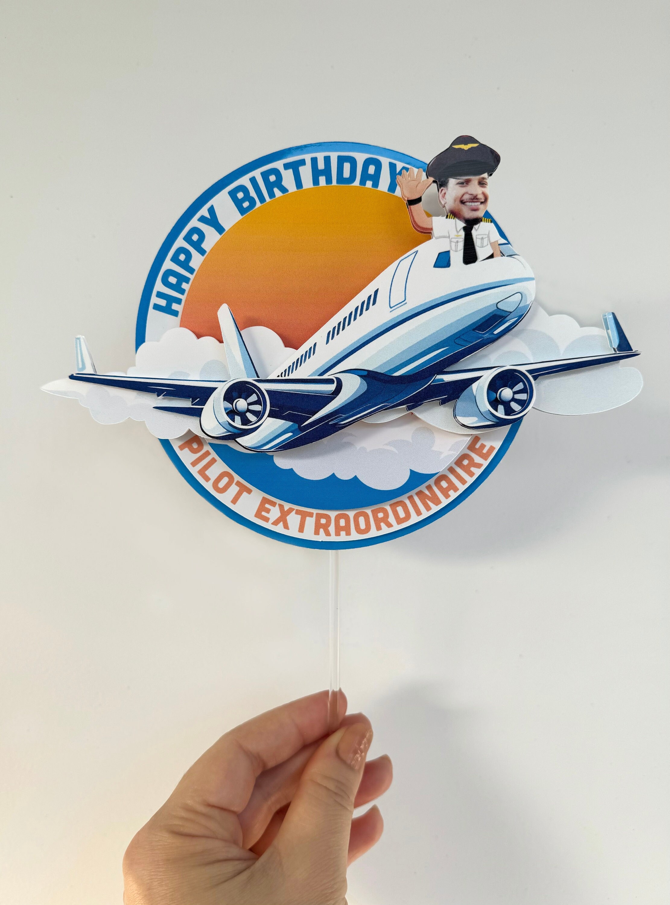 Pilot Cake Topper | Airplane Cake | Pilot Theme | Сustom Airplane Cake ...