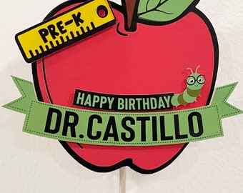 Custom 3D Teacher Appreciation Cake Topper , Custom Teacher ...