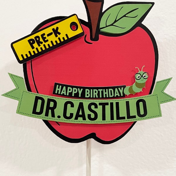 Teacher Cake Topper - Etsy