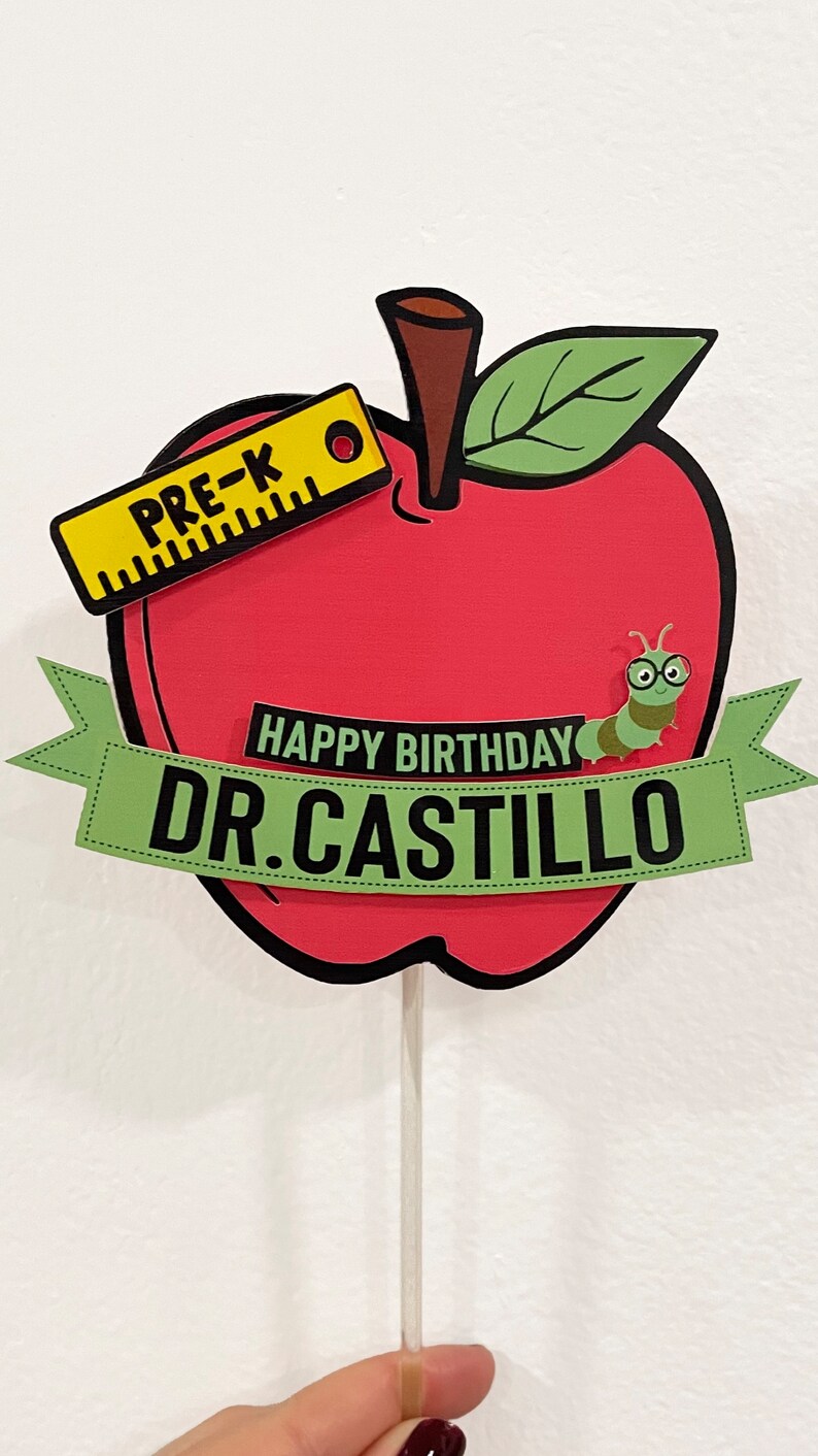 Custom 3D Teacher Birthday's Cake Topper Custom Teacher - Etsy
