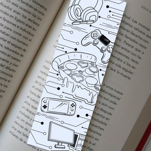 Customizable Digital Canva Coloring Bookmark Gamer Pals - Etsy