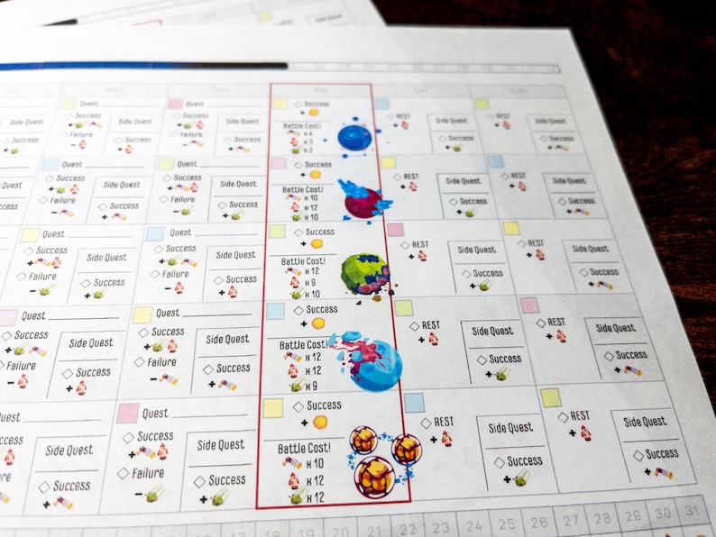 Printable Monthly Chore Chart Game - Chore Quest Space (girl) - Etsy