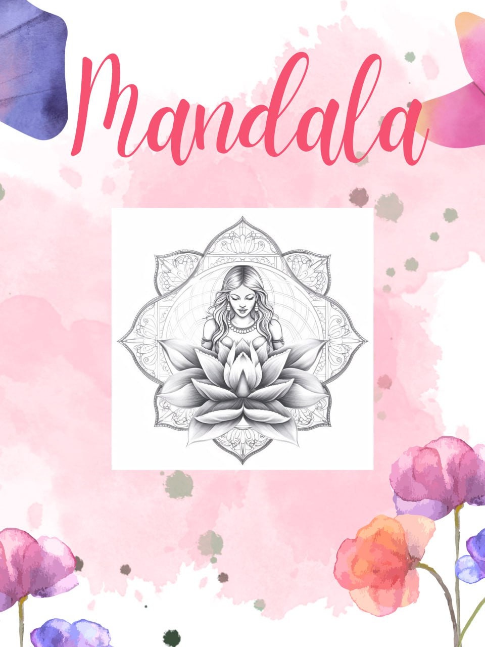 30 Yoga Mandalas Coloring Pages for Instant Download Adults Coloring ...