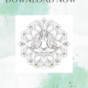 30 Yoga Mandalas Coloring Pages for Instant Download Adults - Etsy