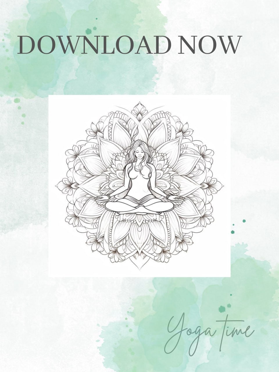30 Yoga Mandalas Coloring Pages for Instant Download Adults Coloring ...