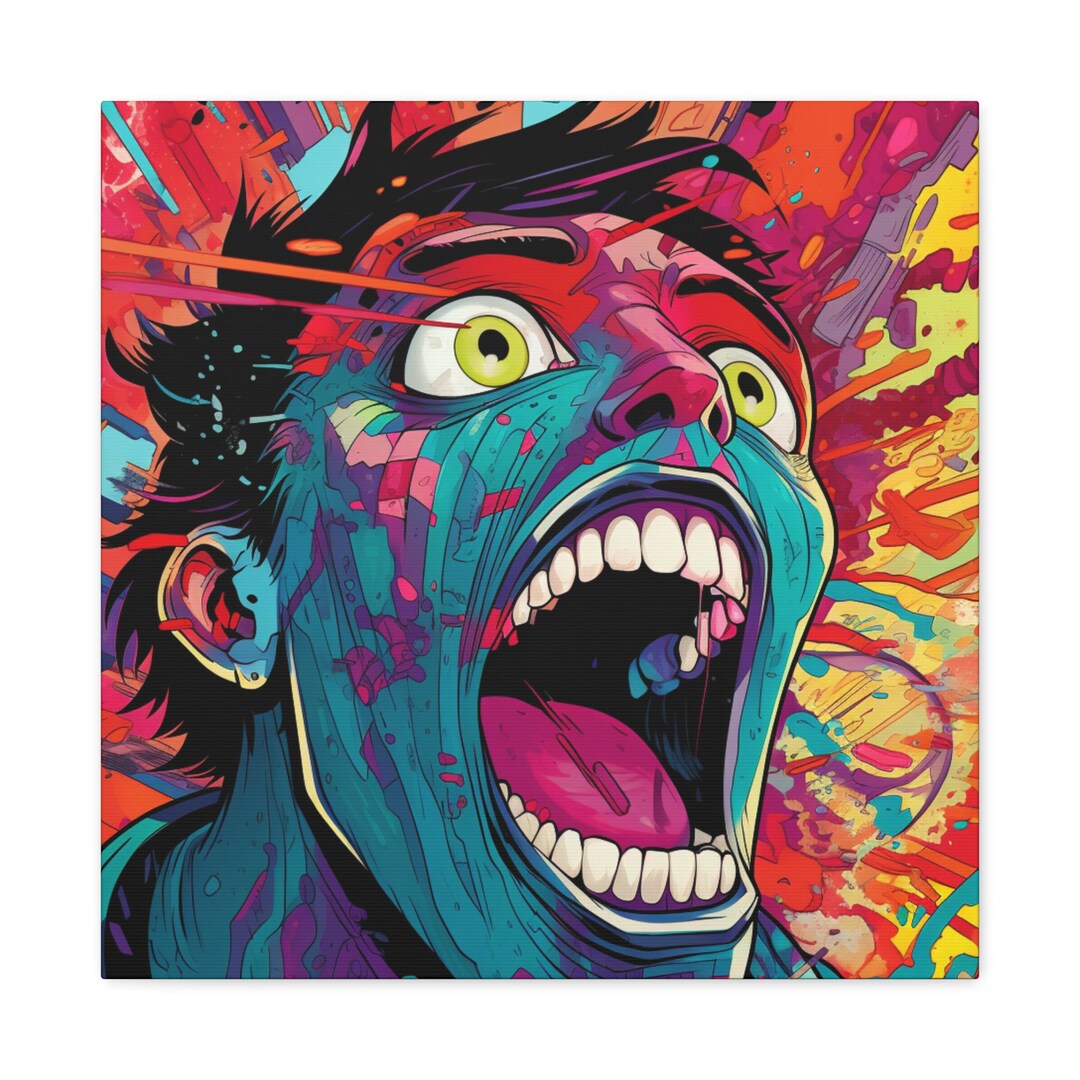 The Fear Abstract Canvas Art Print Abstract Canvas Art - Etsy