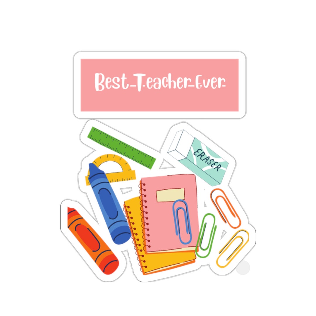 The best Teacher Ever Sticker - Etsy