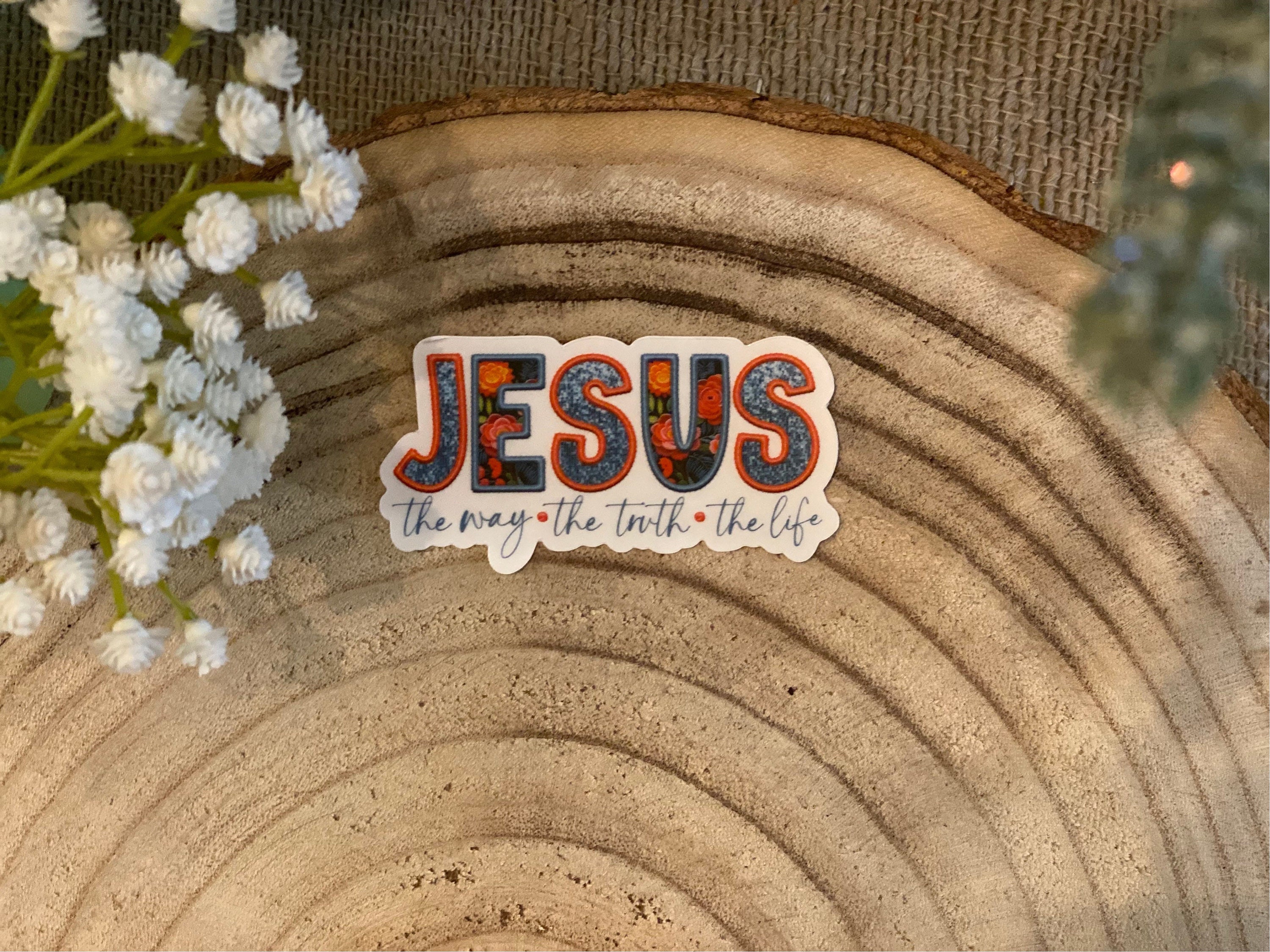 Jesus the Way the Truth the Light Sticker Clear Decal Waterproof Vinyl ...