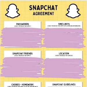 Parental Snapchat Agreement - Etsy