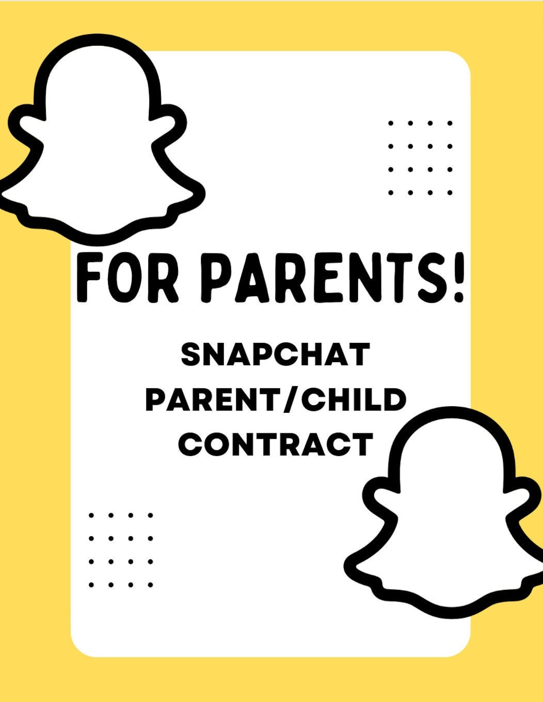 Parental Snapchat Agreement - Etsy