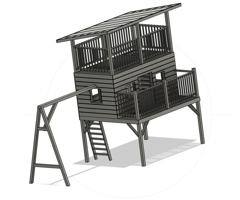 DIY Kids Clubhouse Plan – Easy Build Backyard Playhouse PDF – Instant ...