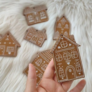 Set of 6. Gingerbread Ceramic Home Decor. Cookie House. Christmas ...