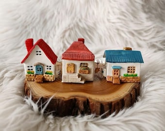 Handmade Miniature Italian Ceramic House Set: Rustic Village Decor - Etsy