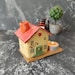 Ceramic Tea Light Incense Burner House, Tiny Clay Miniature Italian ...