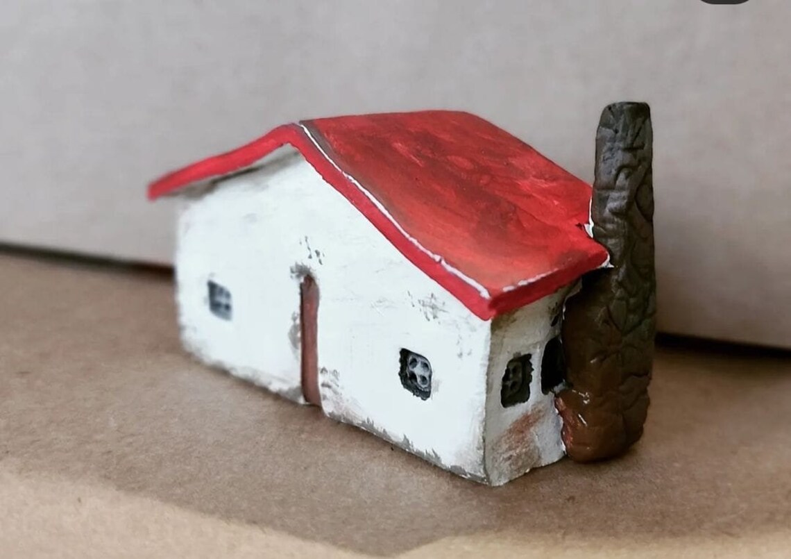 Ceramic House, Ceramic Jungle House, Handmade Miniature Fantasy House ...