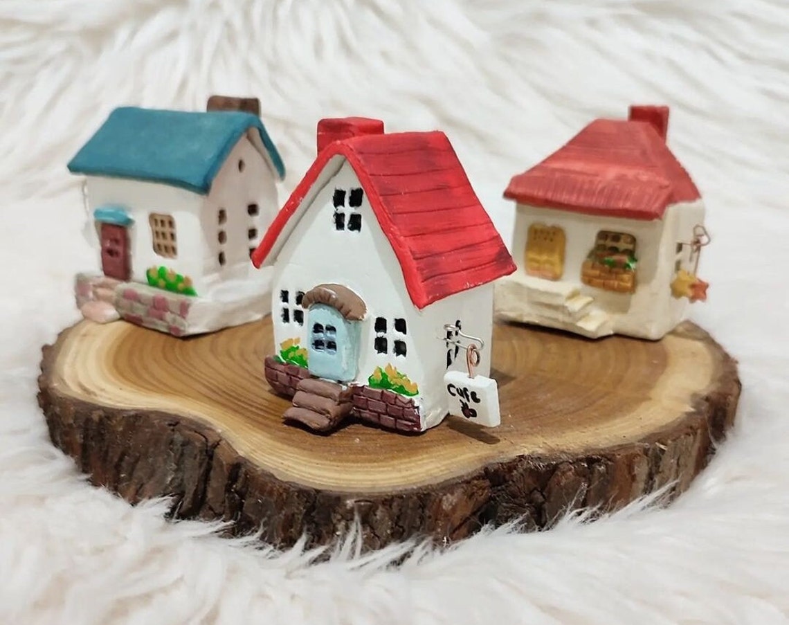 Handmade Ceramic Miniature House Set: Italian Village Decor - Etsy