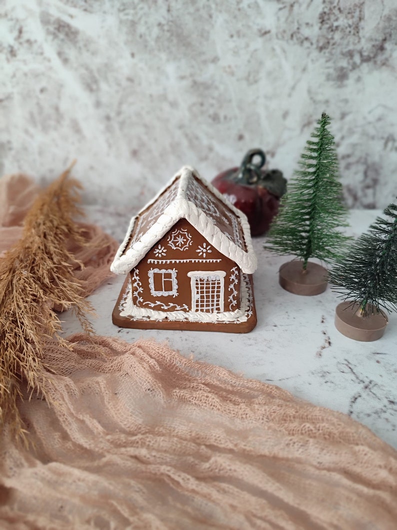 Ceramic House, Ceramic Gingerbread House, Handmade Miniature Fantasy ...
