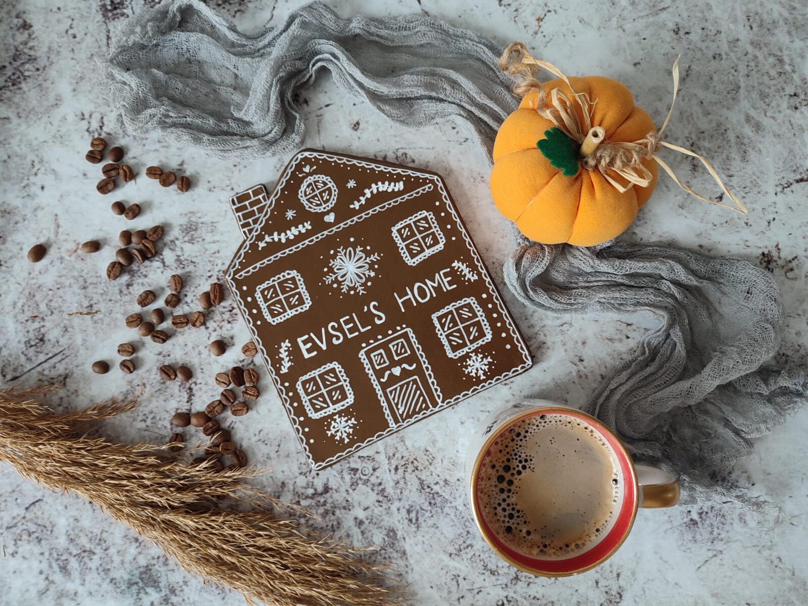 Personalized Gingerbread House, Ceramic Gingerbread, Handmade Miniature ...