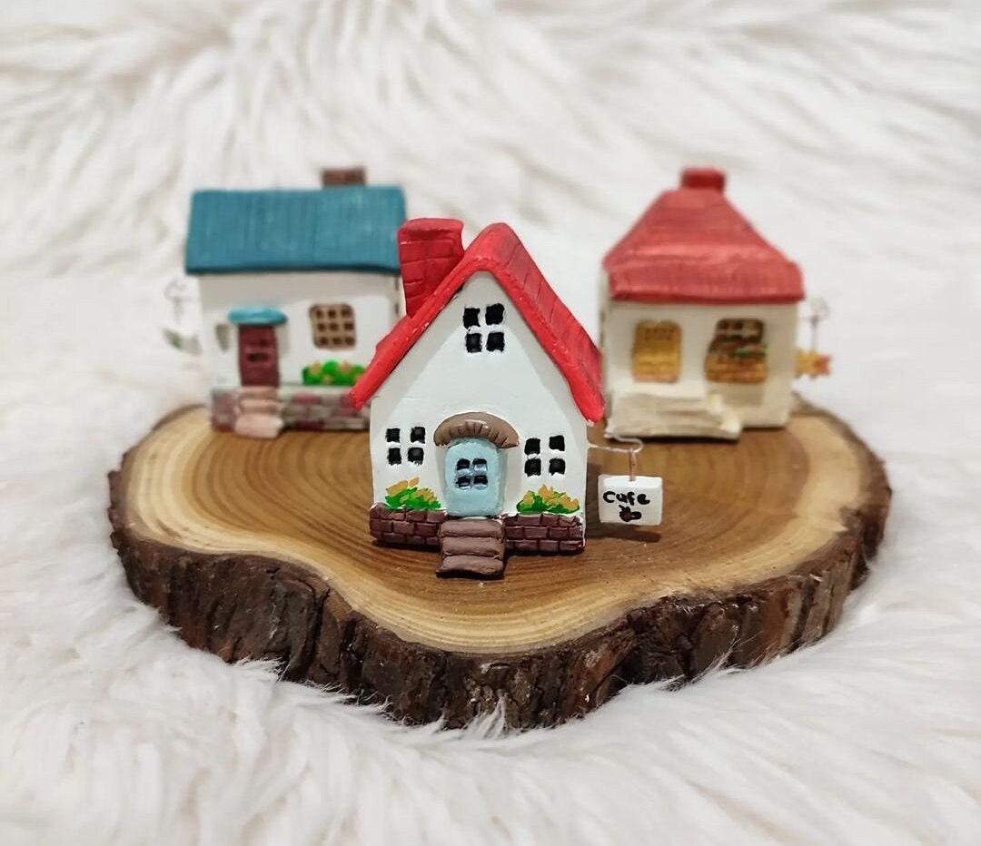 Handmade Ceramic Miniature House Set: Italian Village Decor - Etsy