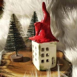 Ceramic Mushroom House Set: Miniature Fairy Garden Decor With LED - Etsy