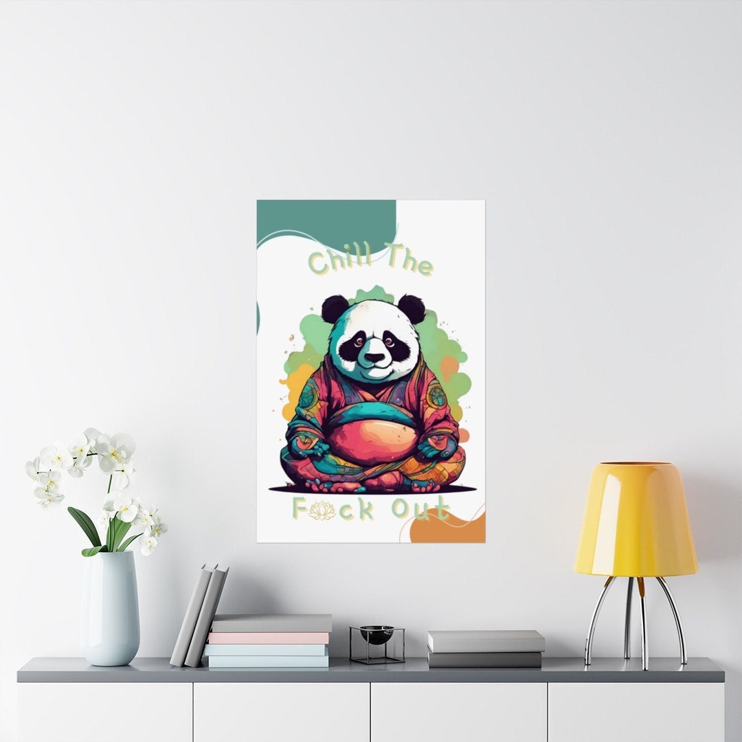 Chill Poster, Panda Art, Zen Poster - Etsy