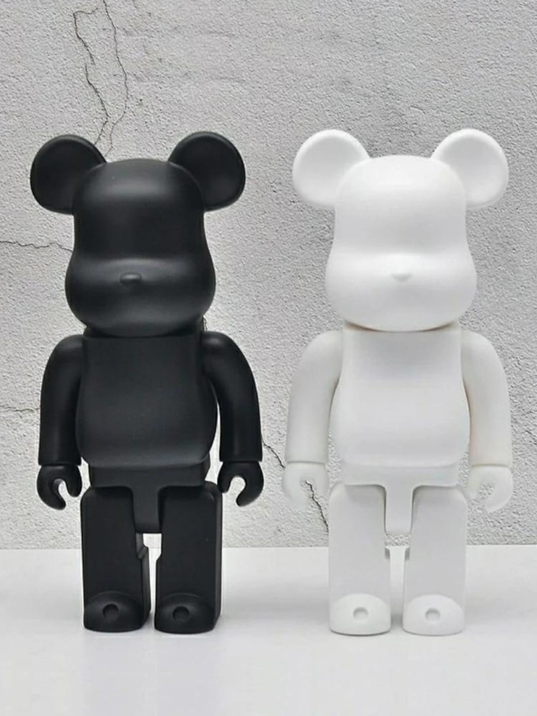 REAL 400% Bearbrick PVC 28cm 11inch Figures Black White Bear Toys Model ...