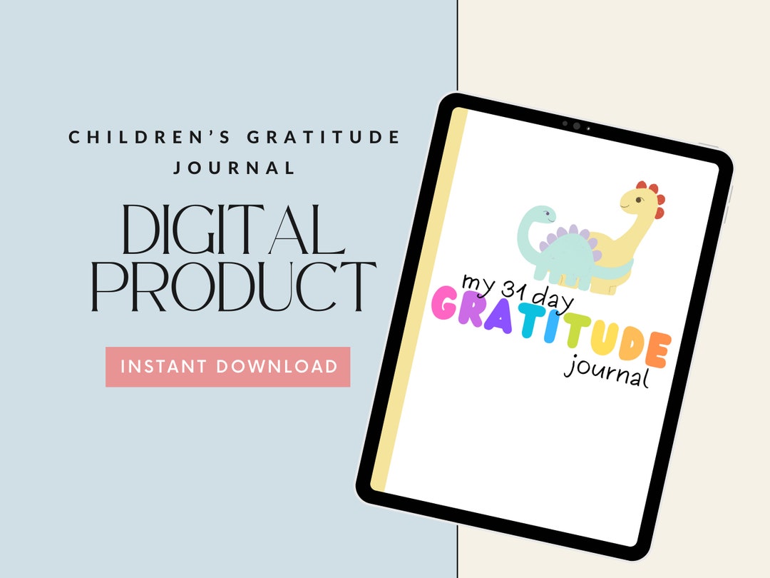 Children's Gratitude Journal Dinosaur Theme Digital and Printable 67 ...