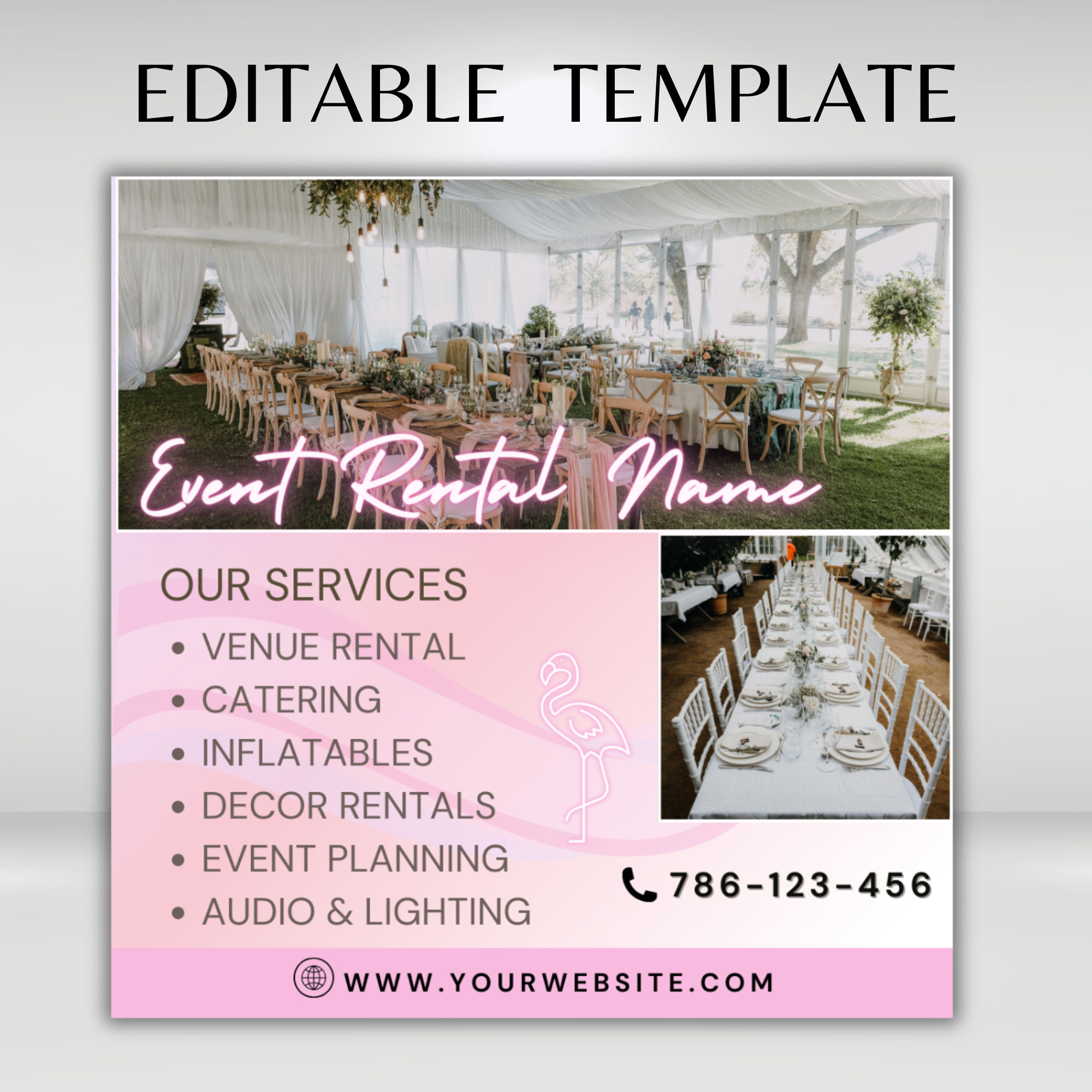 Flyer Template Event Rental Flyer Party Rentals Flyer Event Equipment ...