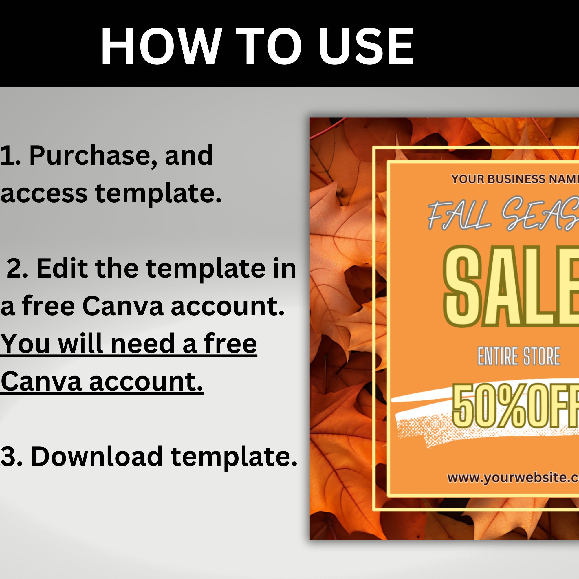 Editable Fall Season Sale Flyer, Social Media September Flyer, Autumn ...