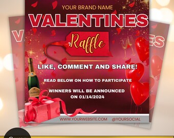 Raffle Flyer, DIY Flyer Design Template, Giveaway Flyer, Raffle Ticket ...