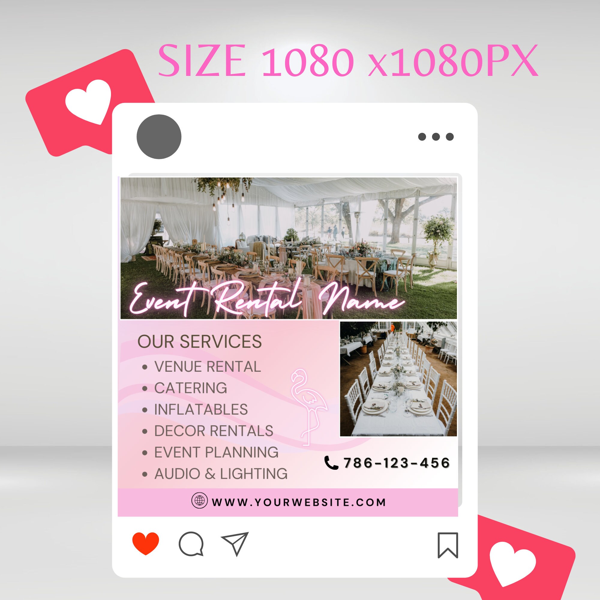 Flyer Template Event Rental Flyer Party Rentals Flyer Event Equipment ...